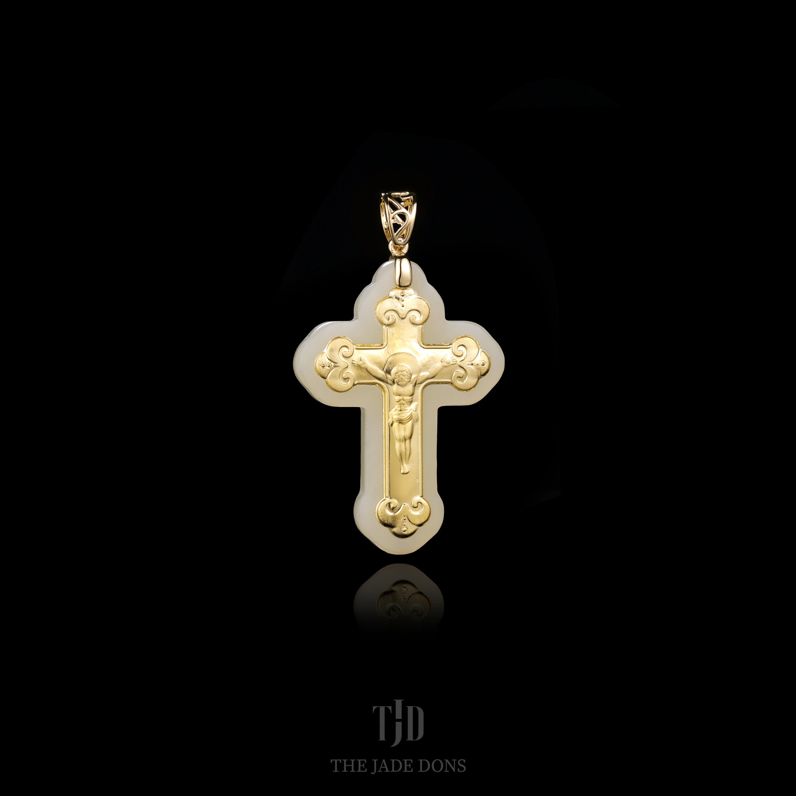 24k and Jade Cross Pendant – The Jade Dons